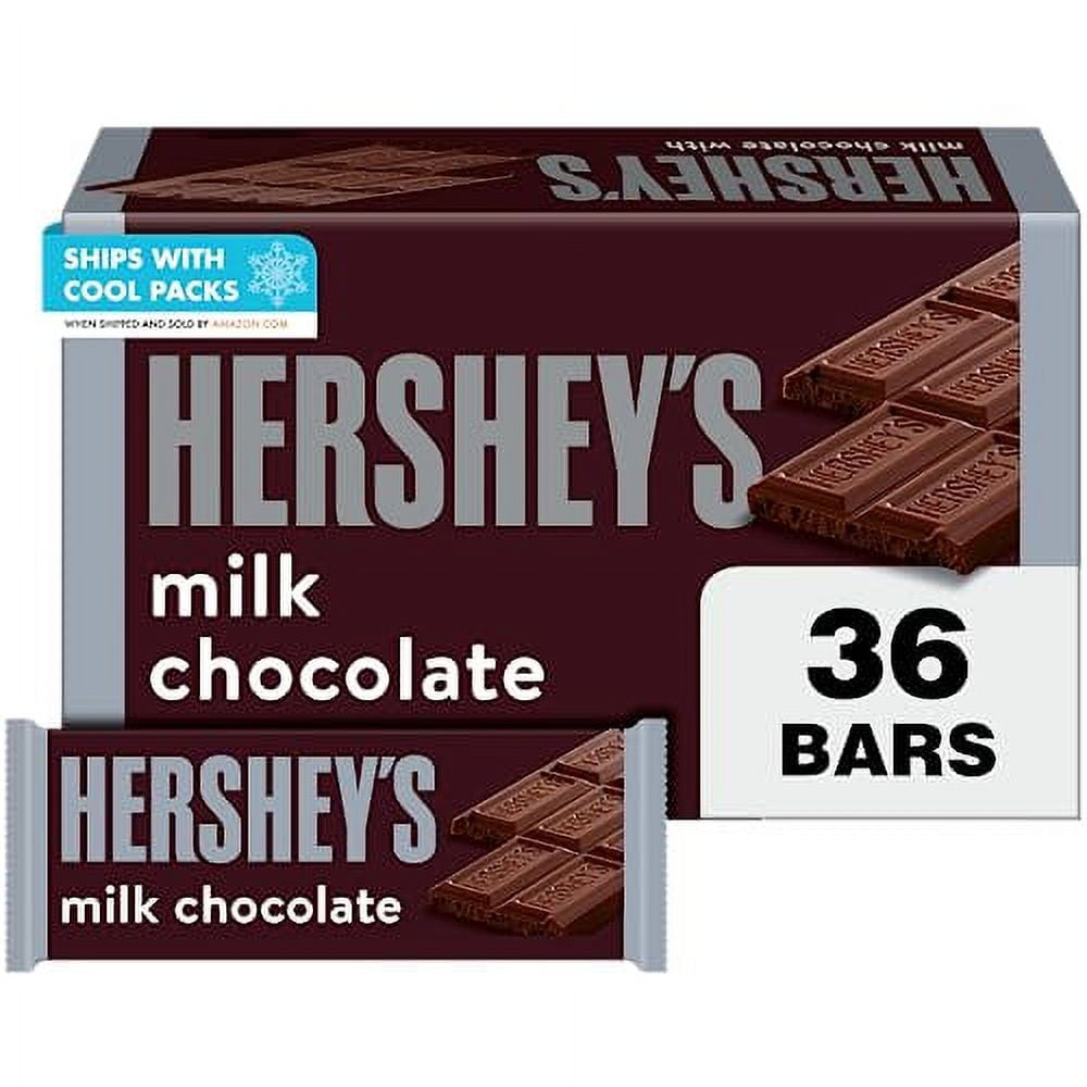 HERSHEY'S Milk Chocolate Candy Bars, 1.55 oz, Pack of 36 - Walmart.com