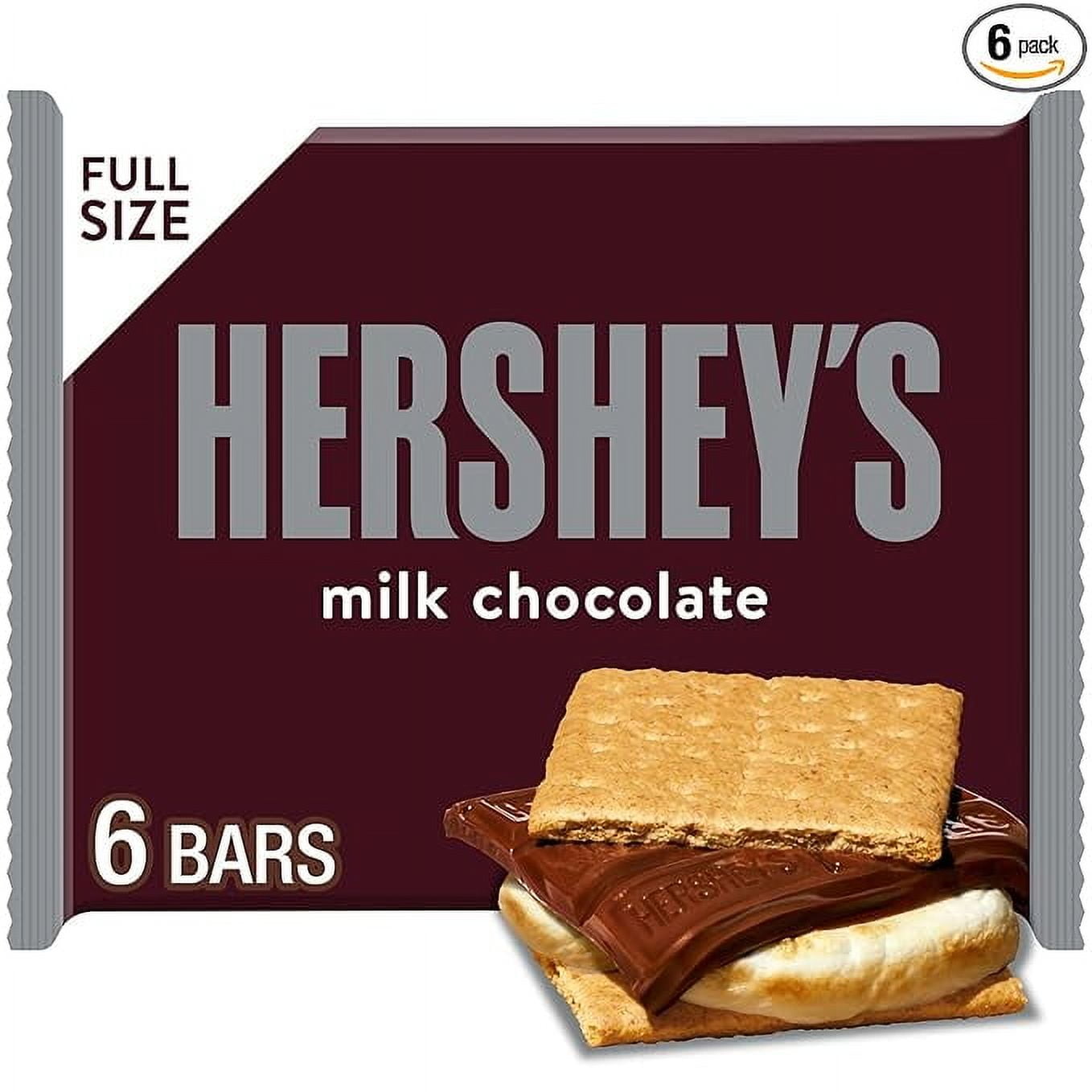 HERSHEY'S Milk Chocolate Candy Bars, 1.55 oz (6 Count) - Walmart.com