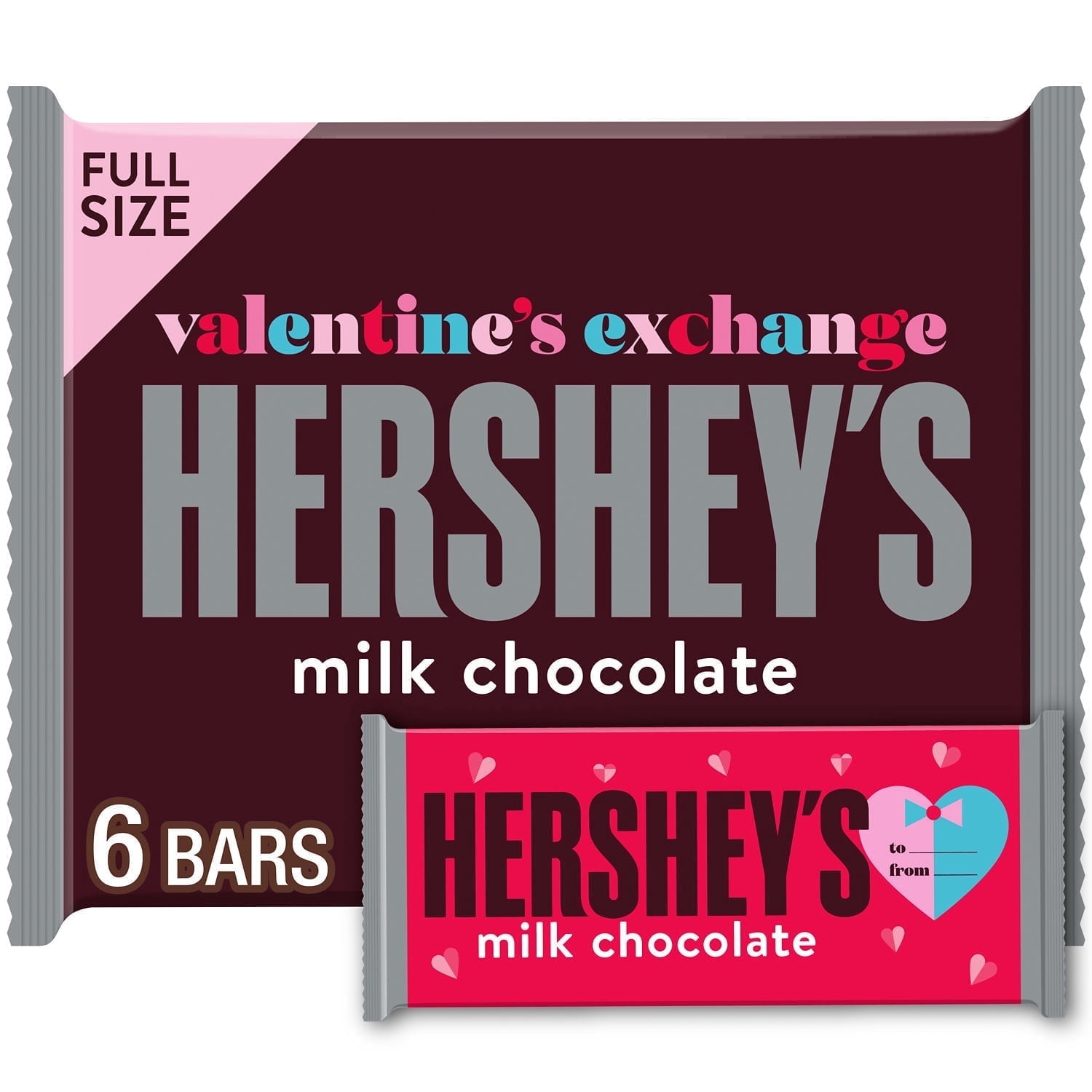 HERSHEY'S Milk Chocolate Valentine's Exchange, Valentine's Candy Bars ...