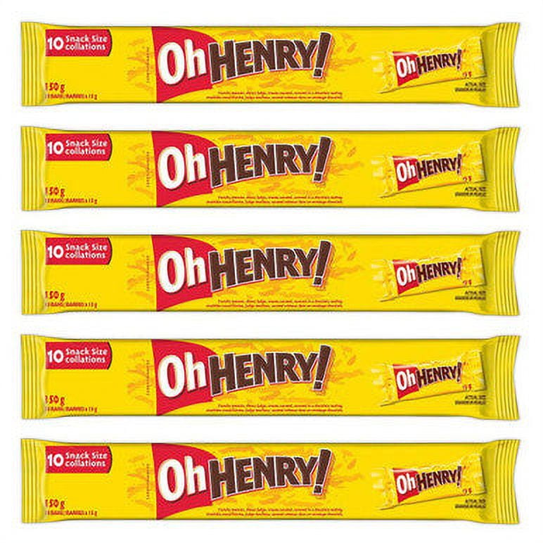 HERSHEY'S Oh Henry! Snack Size Candy Bar, 5 Pack, 10ct, Imported from ...