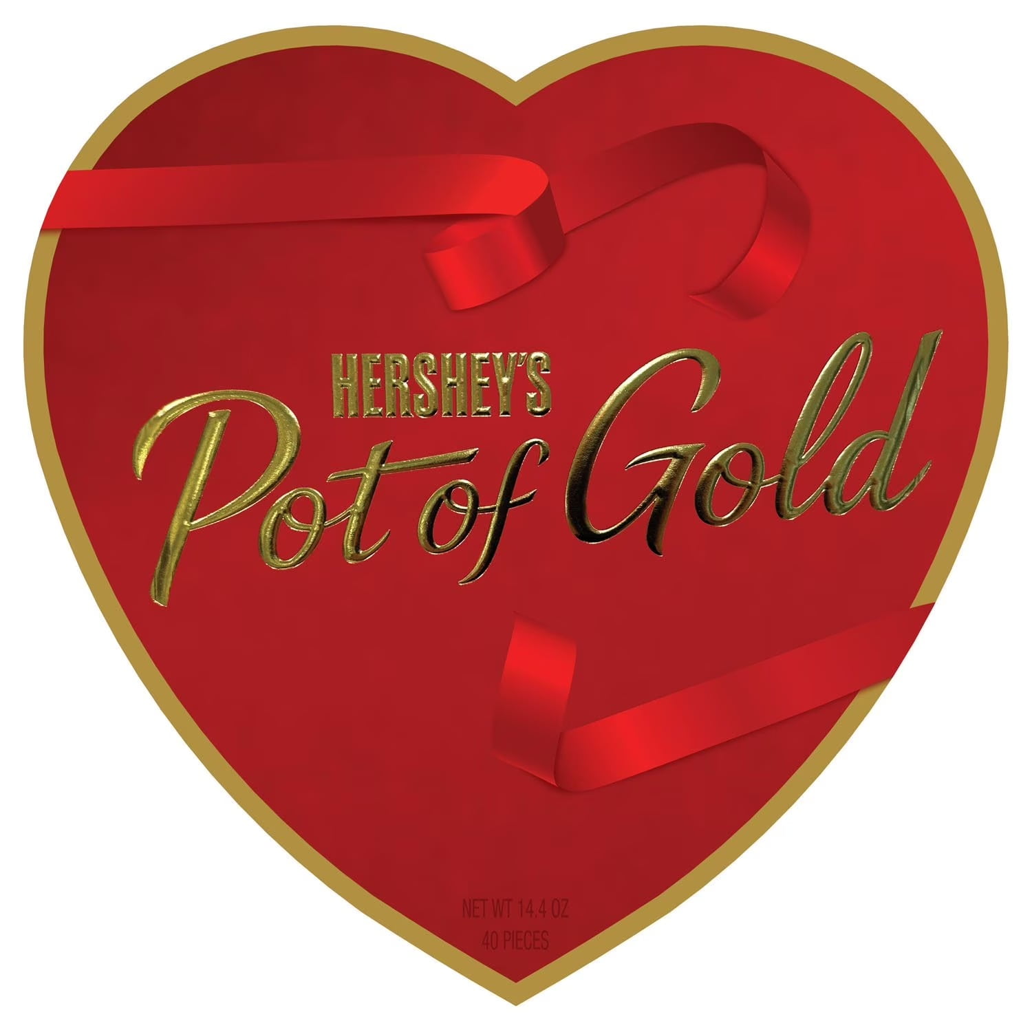 HERSHEY'S Pot of Gold Ribbon Valentine Heart, 14.4 oz. - Walmart.com