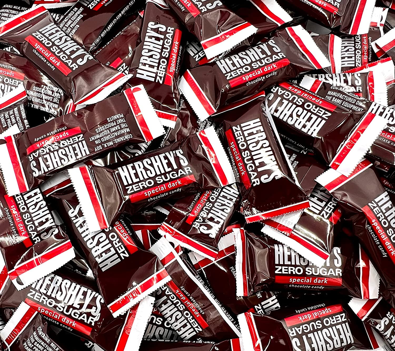 HERSHEY'S SPECIAL DARK Zero Sugar Chocolate Candy Bars, Individually ...