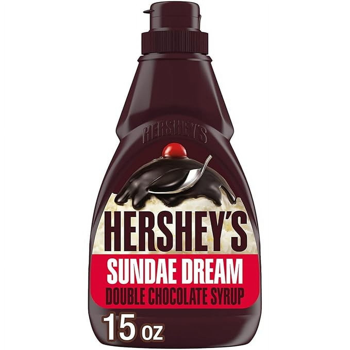 HERSHEY'S Sundae Dream Double Chocolate Syrup Bottle, 15 oz(packaging ...