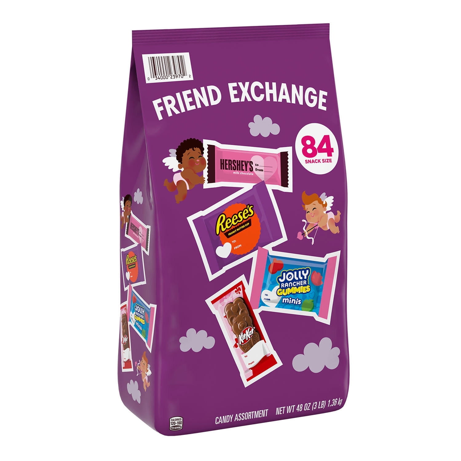 HERSHEY'S Valentine's Variety Pack Candy, Snack Size, 84 pcs. - Walmart.com