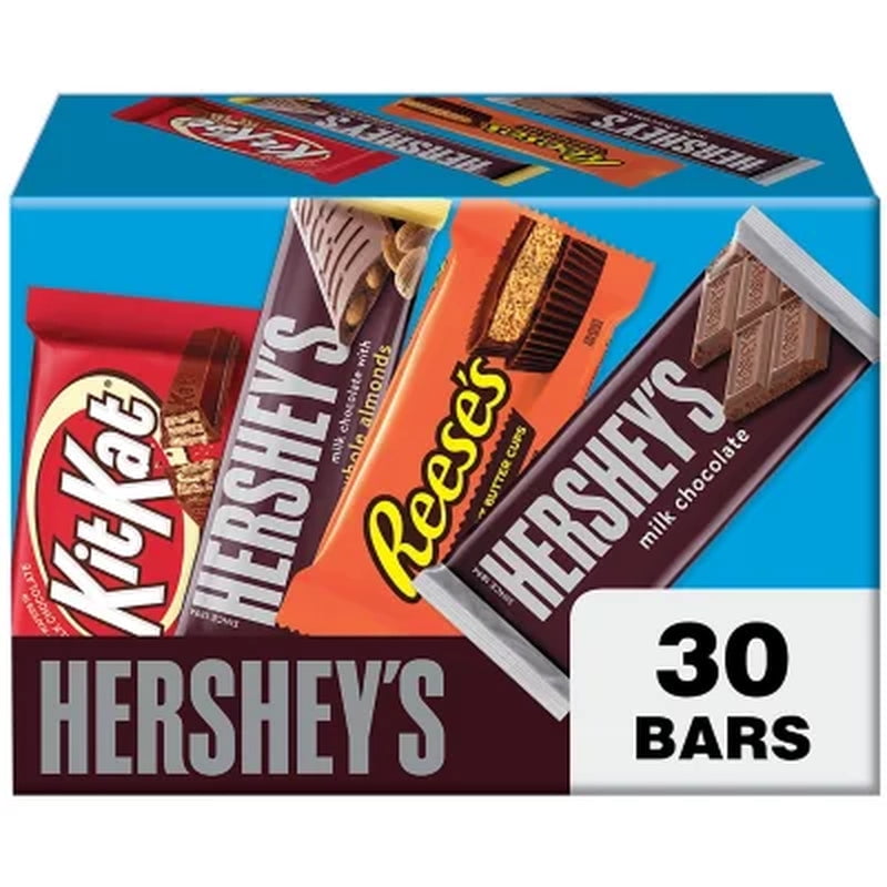 HERSHEY'S Variety Pack, Milk Chocolate Candy, 30 Pk. - Walmart.com