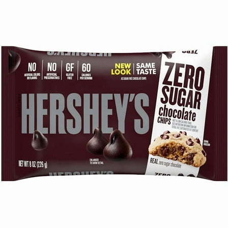 Hershey,S Zero Sugar Chocolate Baking Chips Bag, 8 Oz - Walmart.com