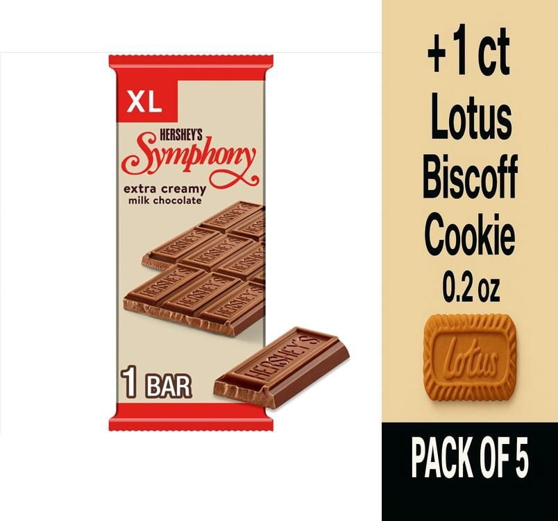 HERSHEYS SYMPHONY Milk Chocolate XL Candy Bar 4.25 oz - Pack of 5 ...