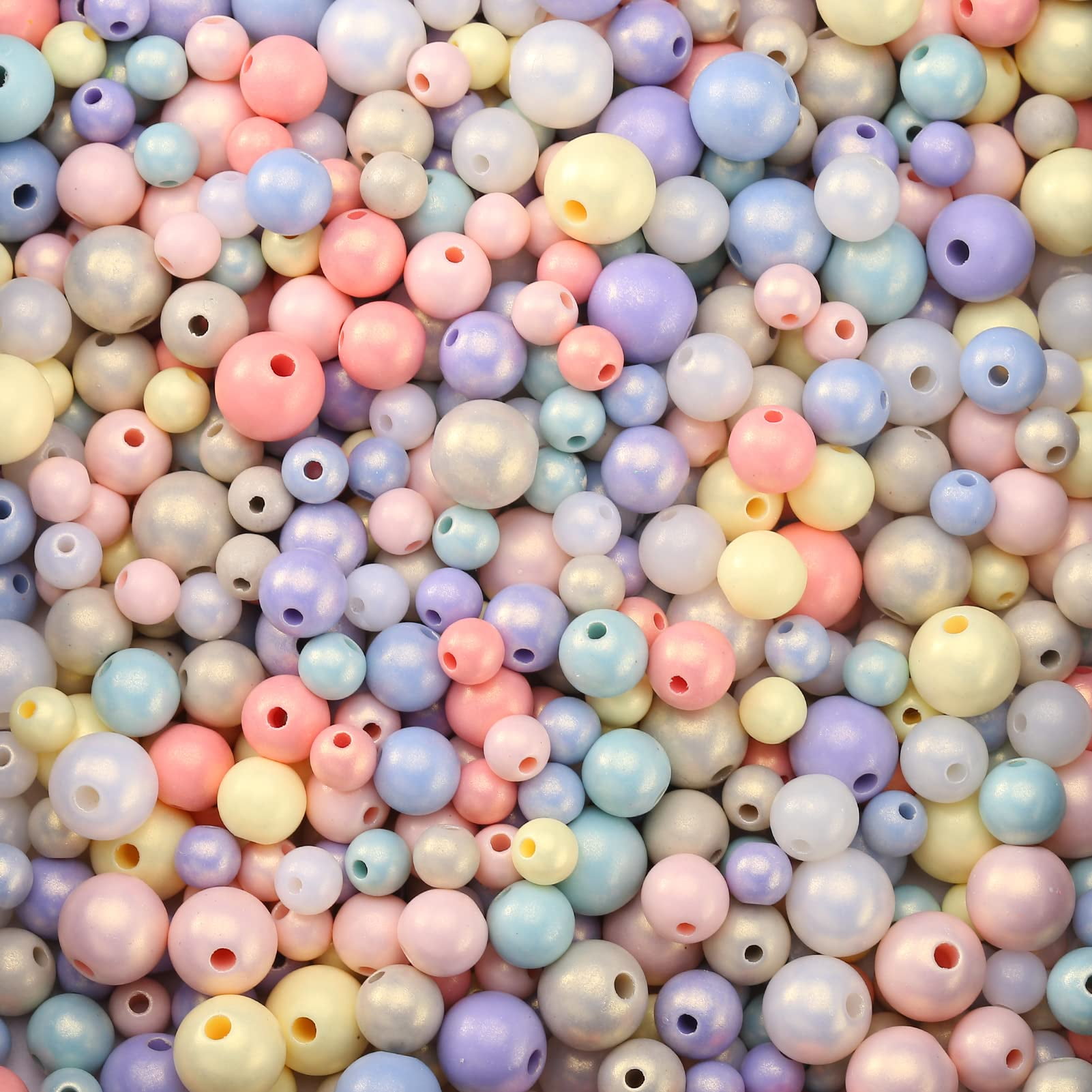 HERZWILD 800 Pcs Macarons EC36 Mix Colourful Beads Macaron Pearl Lustre ...