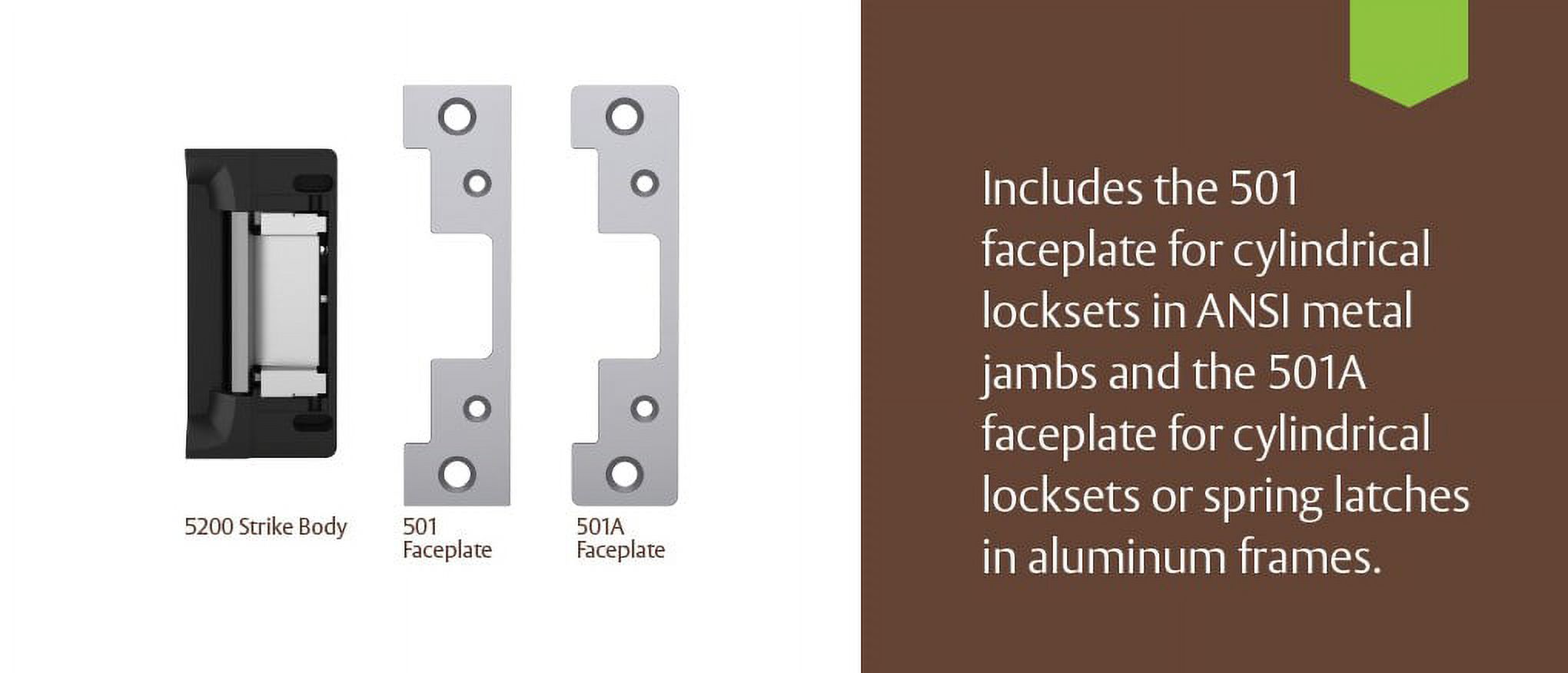 HES 5200C-LBM 630 12VDC / 24VDC Electric Strike Body with Latchbolt ...