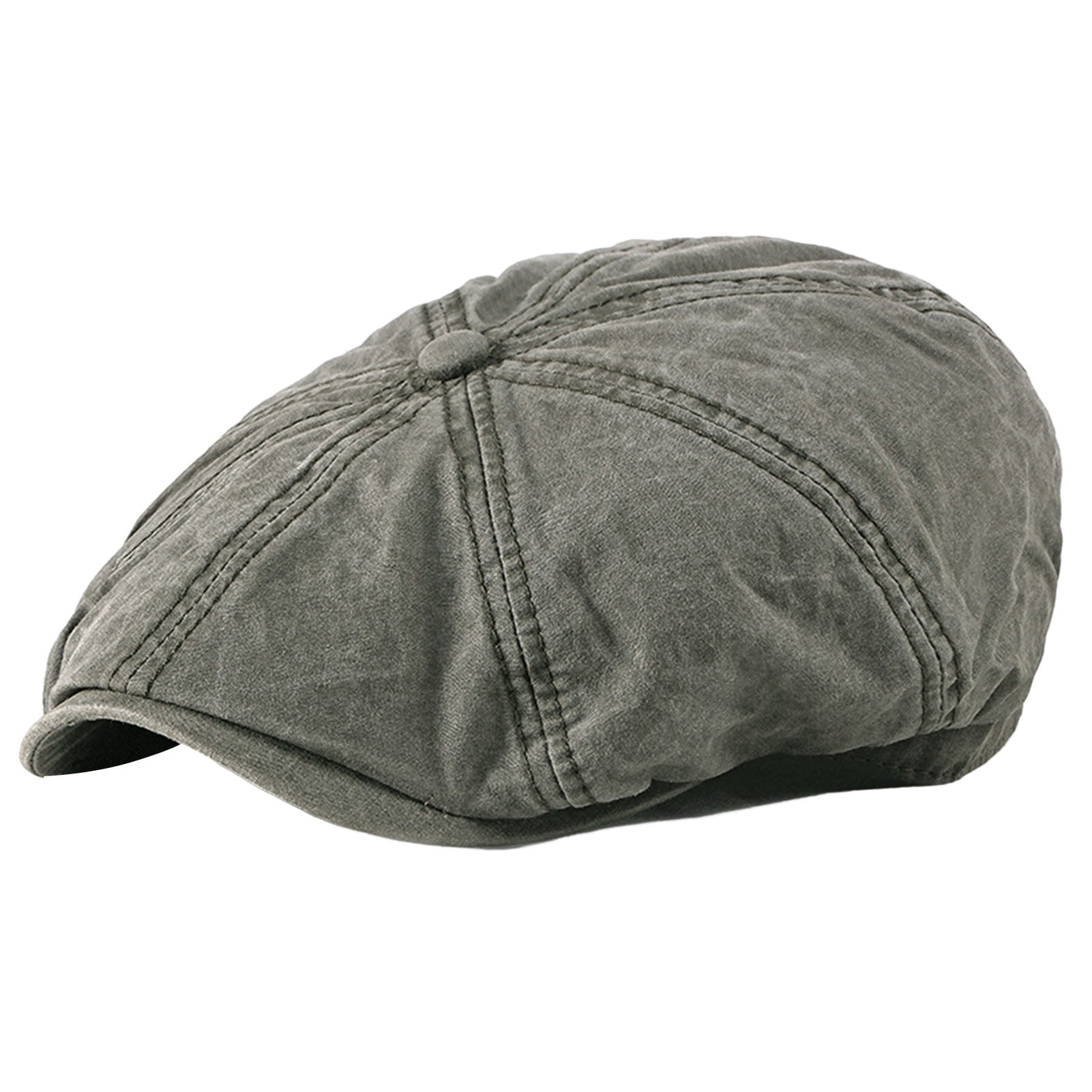 HES Beret Cap Retro Breathable Plain Color British Style Fine Texture ...