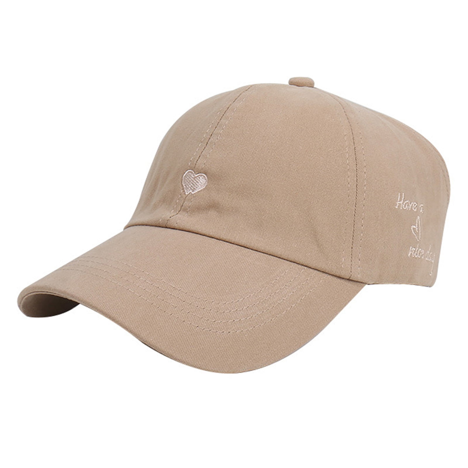 HES Extended Brim Baseball Hat Summer Embroidered Letter Baseball Hat ...