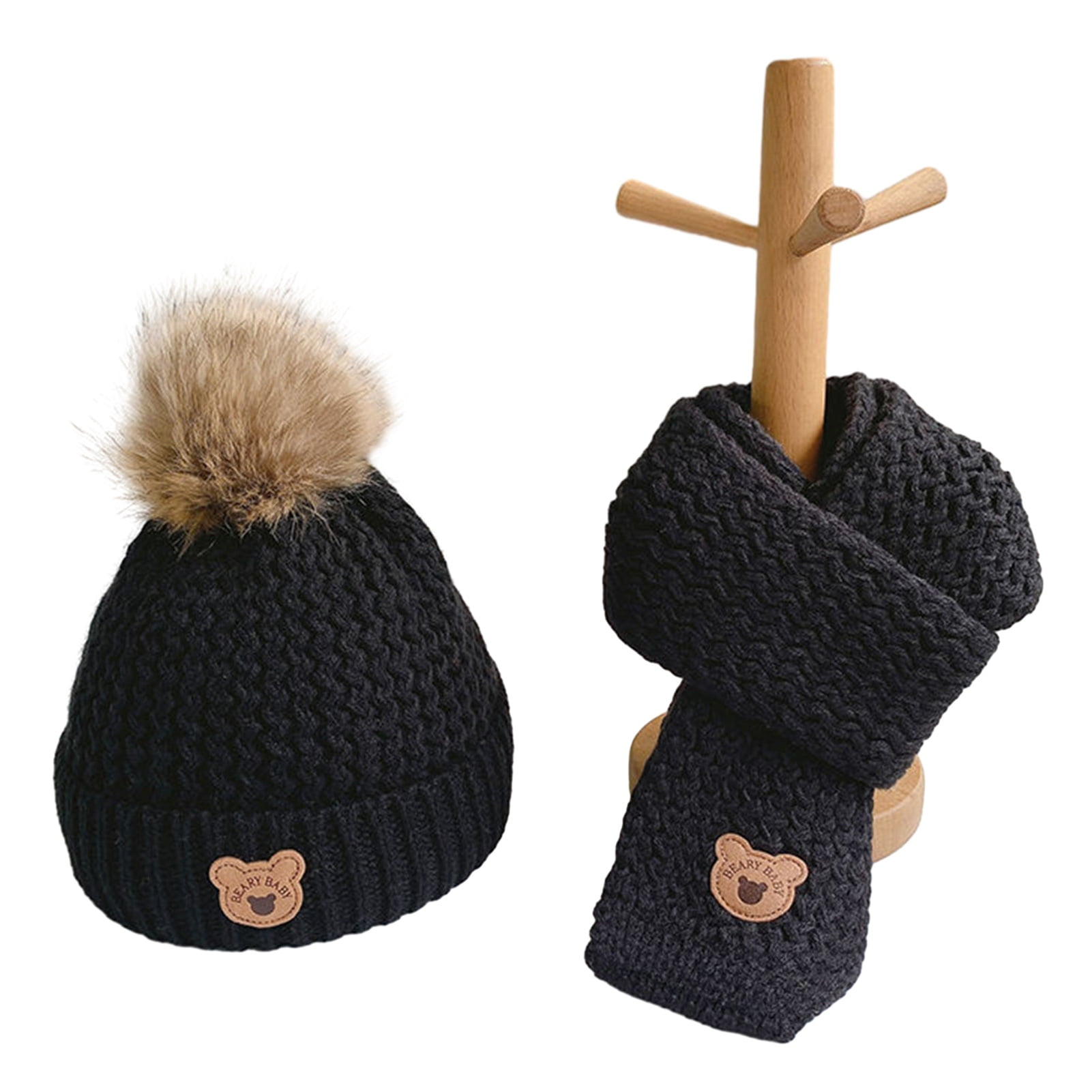 HES Kids Scarf Hat Set Children Winter Hat Scarf Set 2pcs/set Kids ...