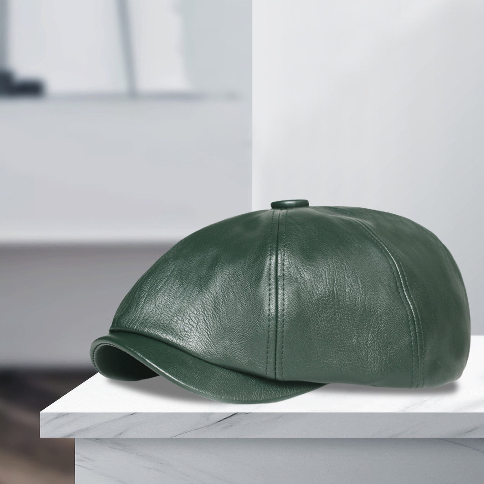 HES Wide Brim Round Dome Windproof Beret Hat Male Retro Octagonal ...