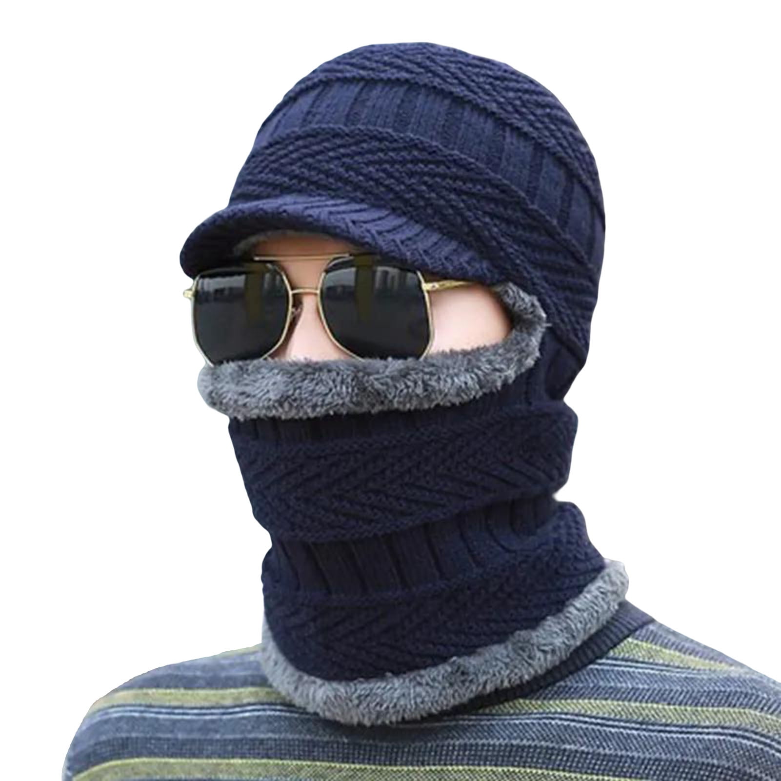 HES Winter Hat Knitting Neck Brace Yarn Padded Knitted Neck Protector ...