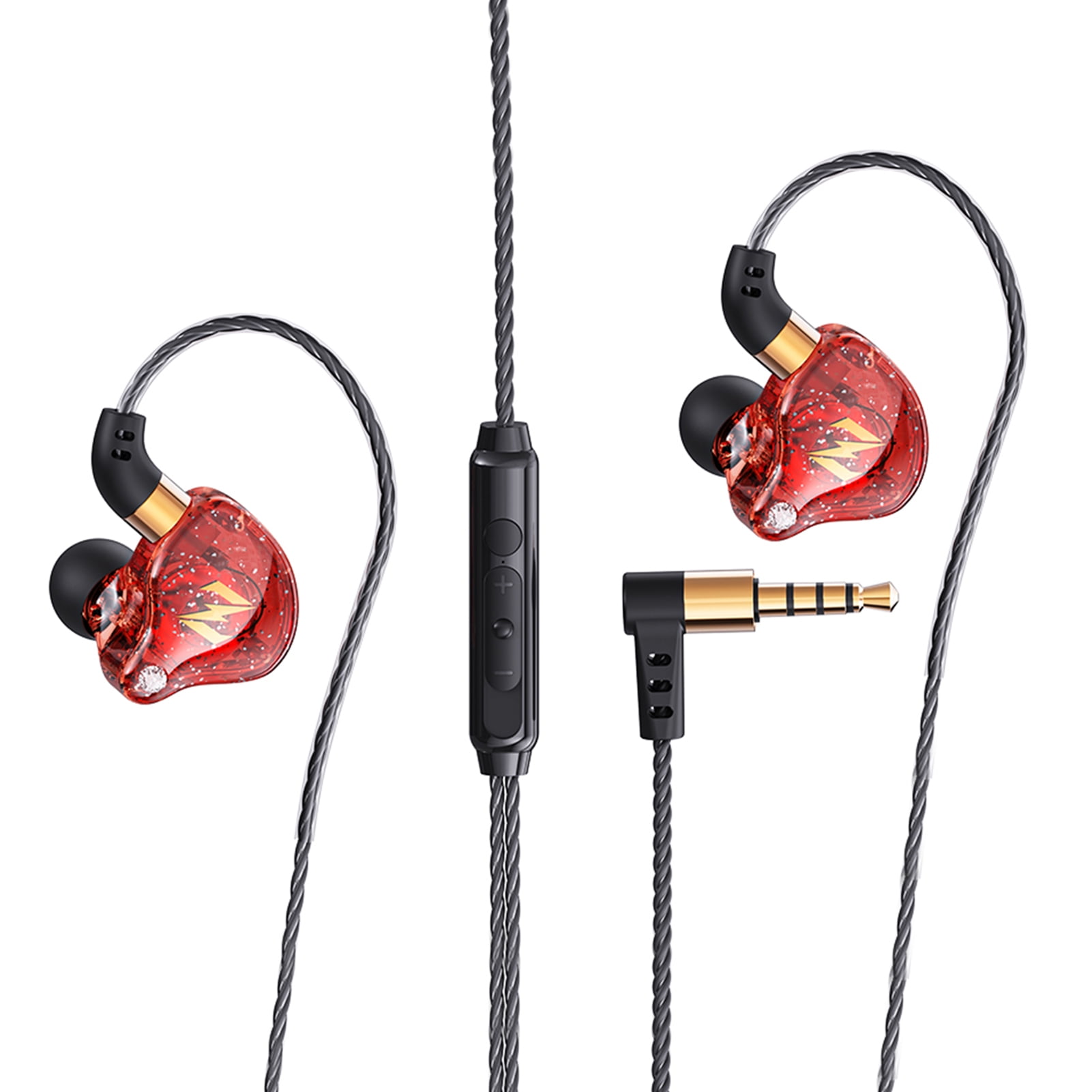 HES Wired Earphone Stereo Surround Plug Play HD-compatible Calling with ...