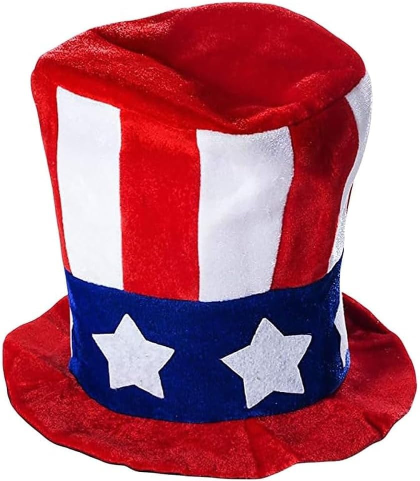 HESASDG Patriotic Tree Topper Tree Decorations, Star Hat 4th of July ...