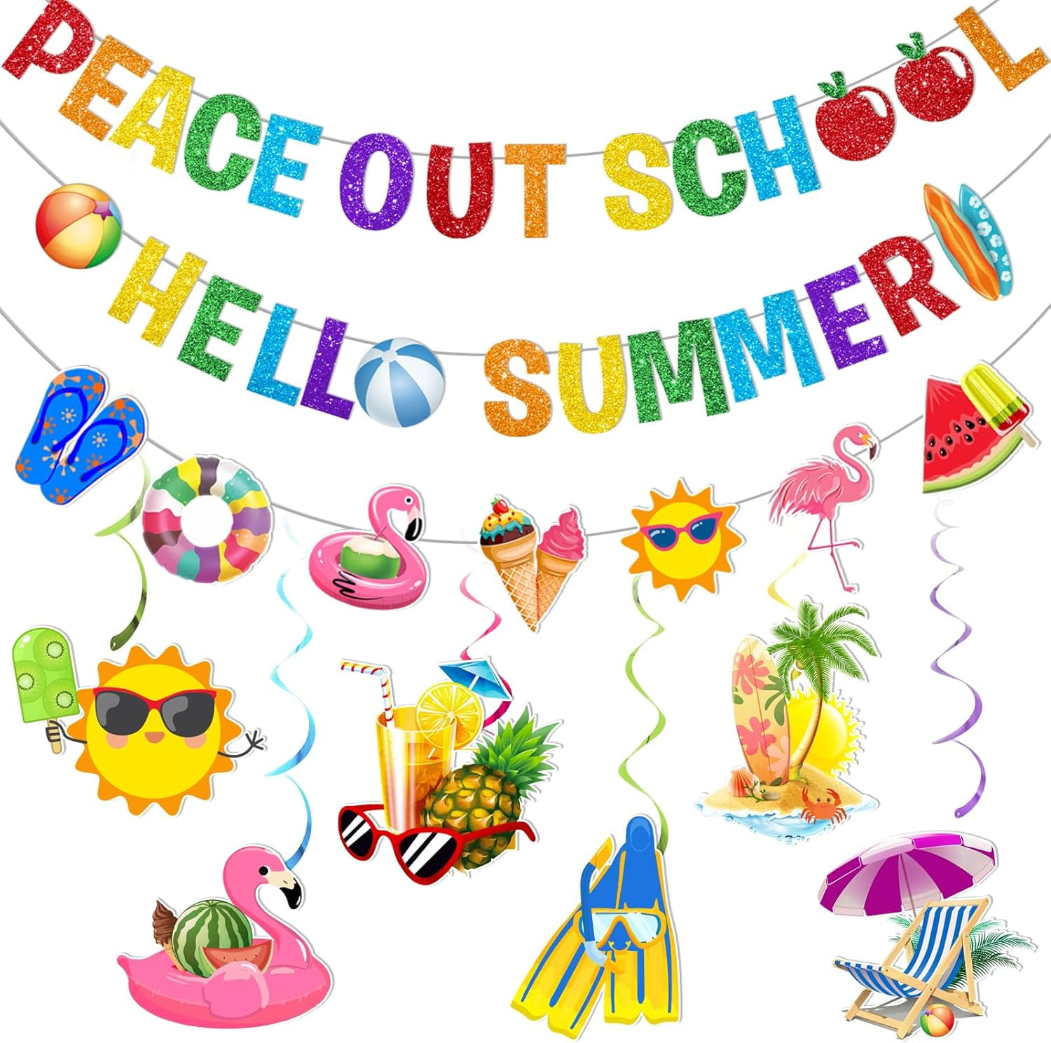 HESASDG Schools Out for Summer Decorations, Peace Out School Hello ...