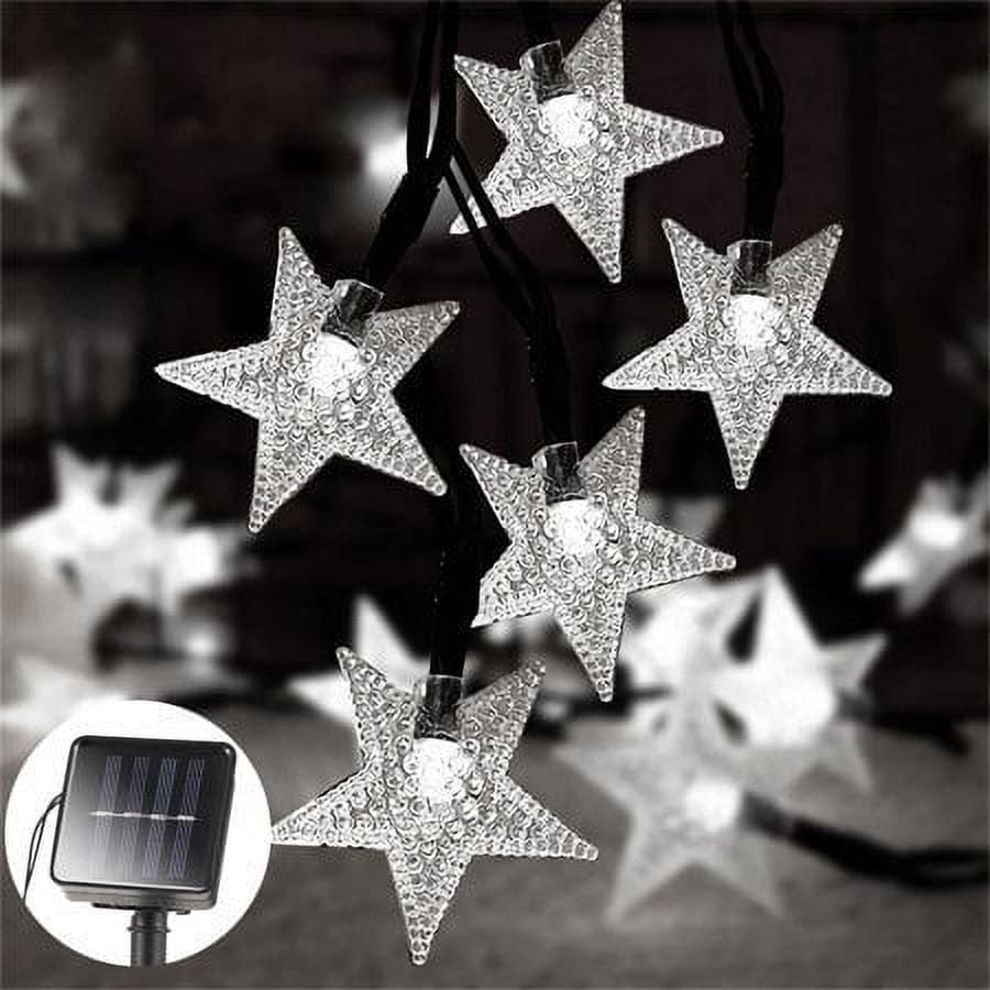 HESHENG Outdoor Decorations: Solar LED Star String Lights for Garden ...