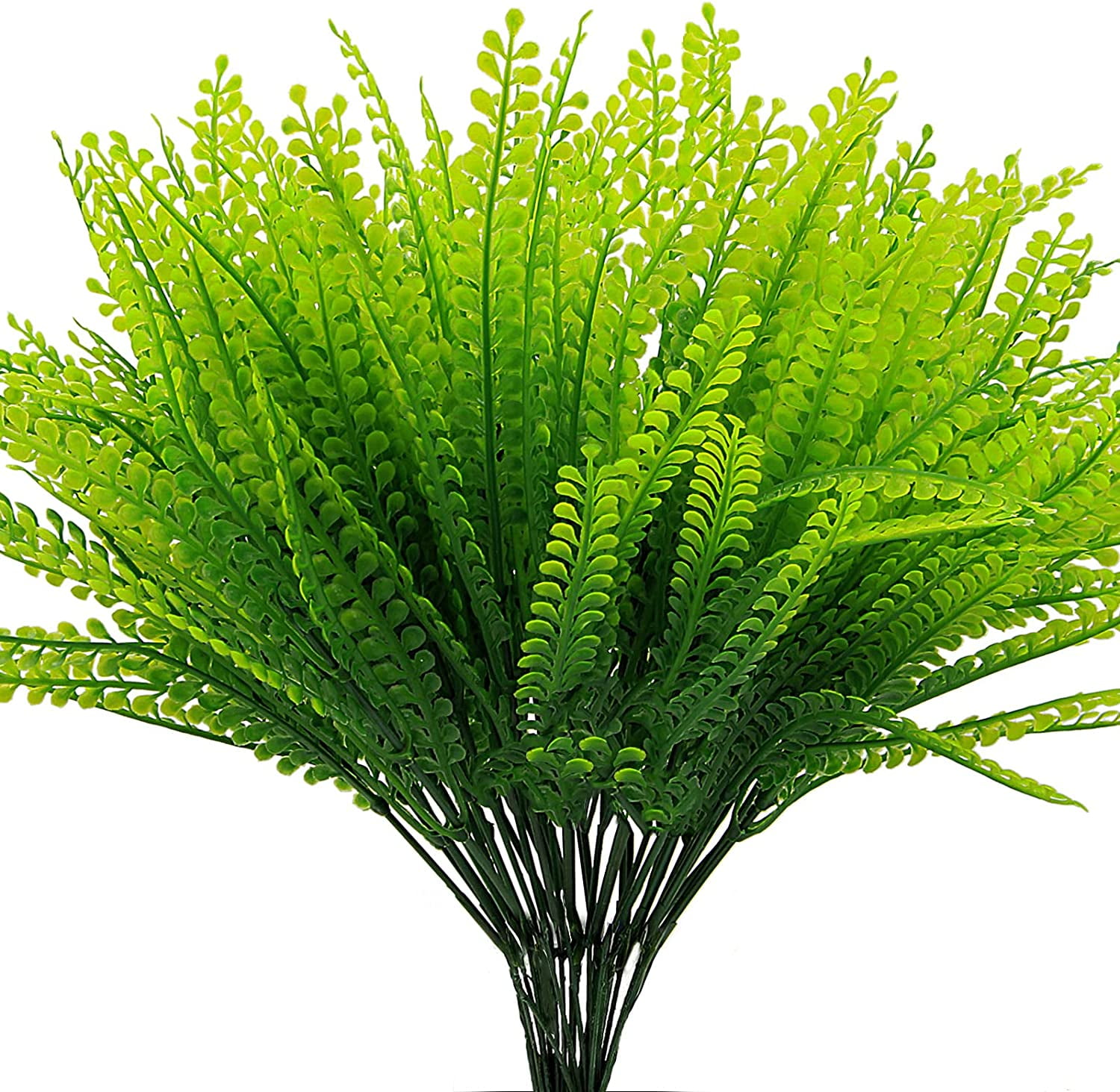 HESHENG 12Pack Artificial Phoenix Tails Ferns Fake Plants Plastic ...