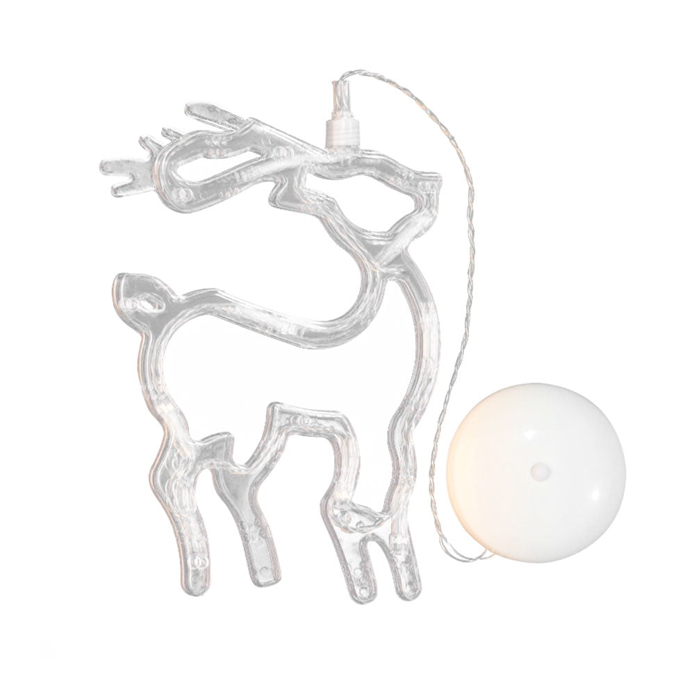 HESHENG Christmas Lights 10LED Reindeer Hanging Window Lights with ...