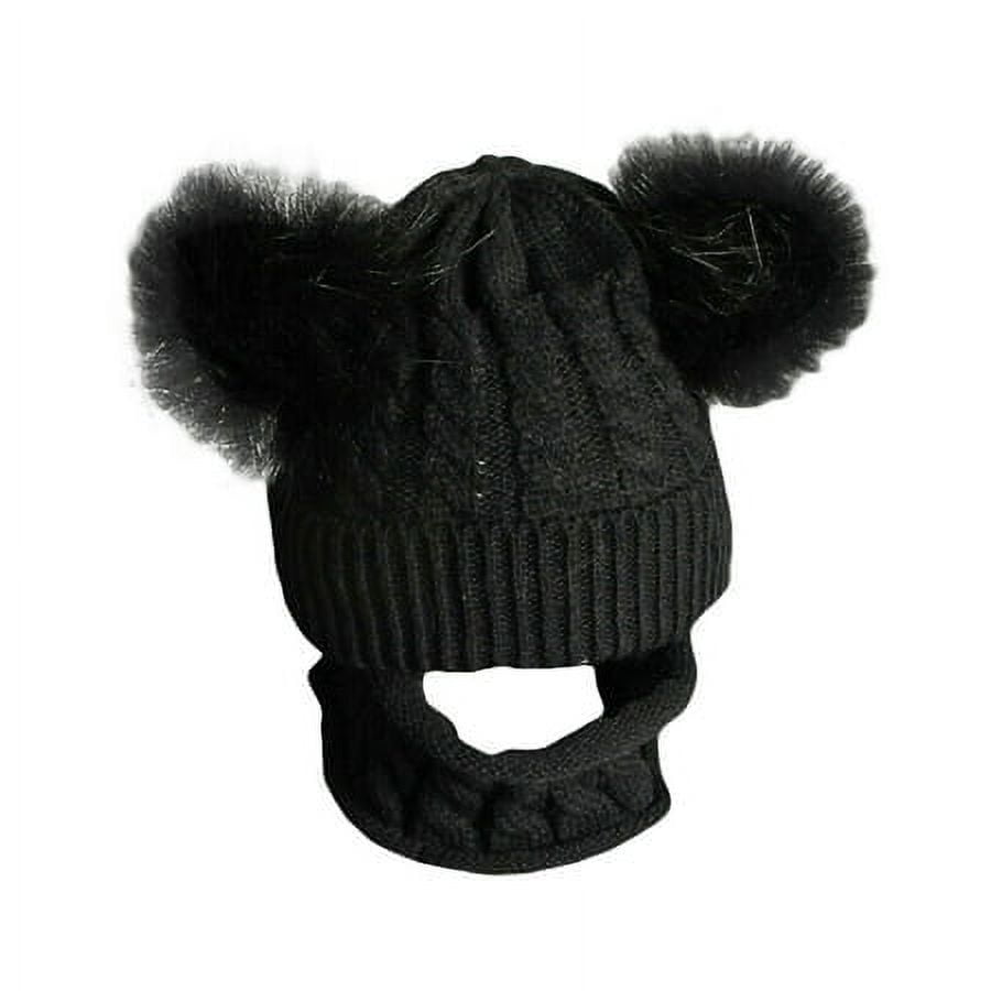 HESHENG Kid Child Baby Boys Girls Beanie Hat Cap Winter Warm Double Pom ...