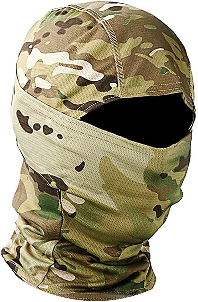 HESHENG Military Camo Face Mask Bandana Balaclava Hood Headwear for Men ...