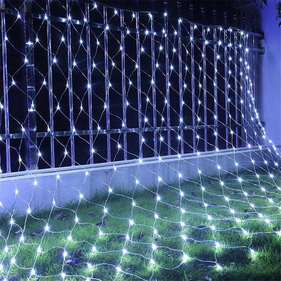 HESHENG 200LED Net Mesh Fairy Lights, Outdoor Waterproof, 8 Modes for ...