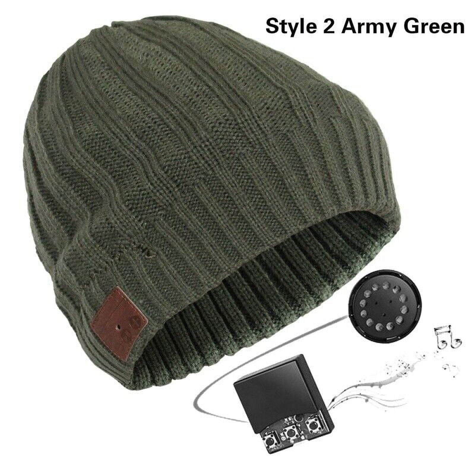 HESHENG Unisex Bluetooth Beanie Hat Winter Warm Wireless Smart Cap with ...
