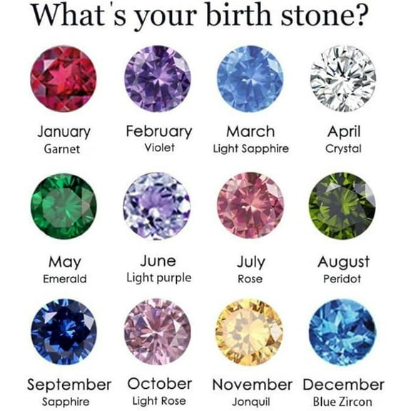 Birthstone Necklace for Women Birthday Gifts for Teen Stocking Stuffers ...