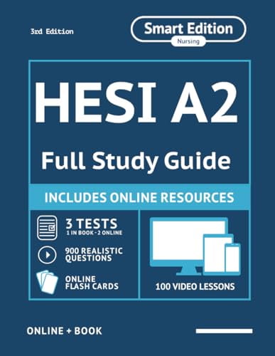 Pre-Owned HESI A2 Full Study Guide 3rd Edition: Complete Subject Review ...