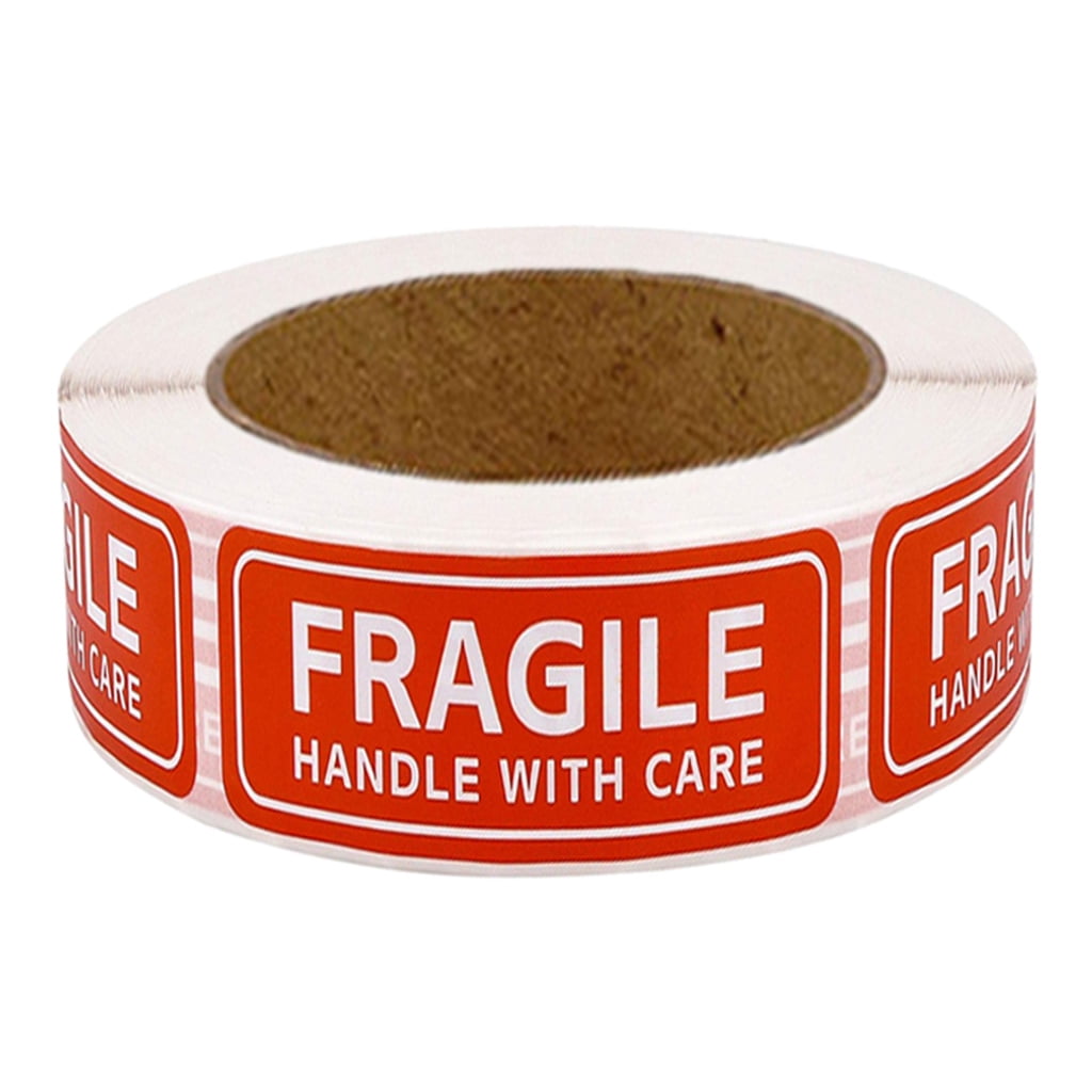 HESITONE Rectangular Fragile Warning Stickers Handle with Care Adhesive ...