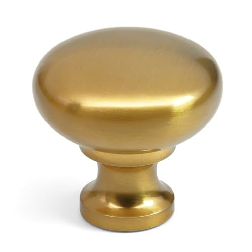 HESTIA HARDWARE 25 Pack Gold Cabinet Knob 1-1/4 inch Round Zinc Kitchen Cabinet Knobs for ...