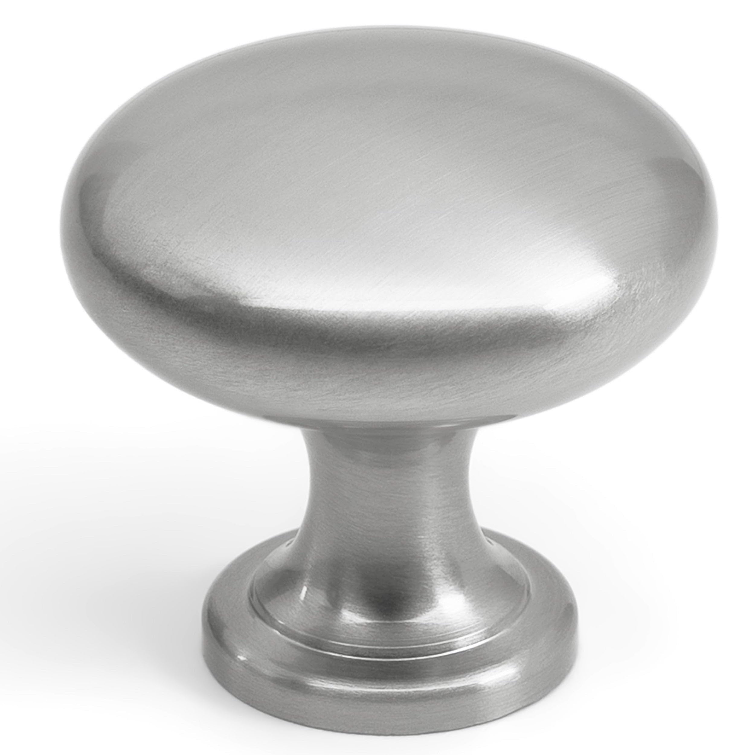 HESTIA HARDWARE 25 Pack | Satin Nickel Knobs Round Cabinet Knob - Silver Drawer Knob - 1.15 Inch ...