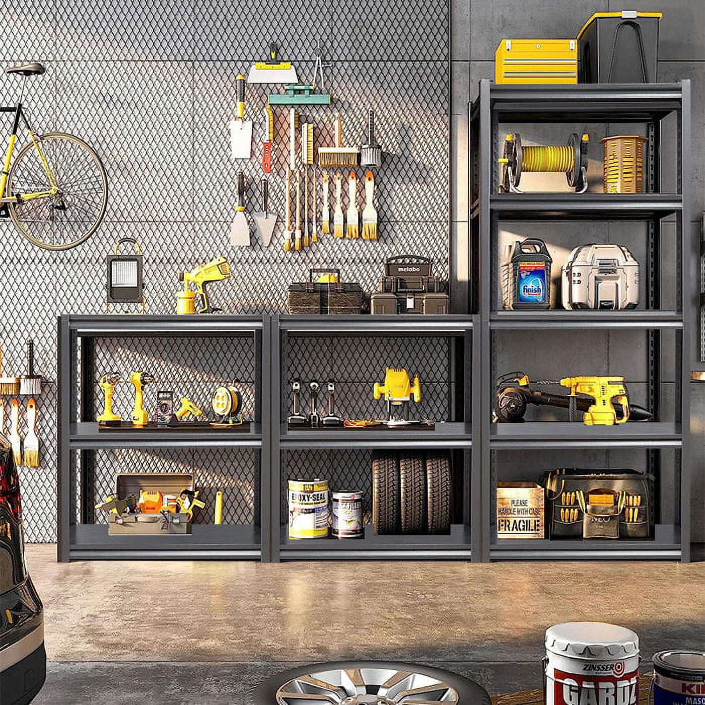 HESTINYSU 5-Tier Adjustable Steel Shelving Unit, Garage Storage ...