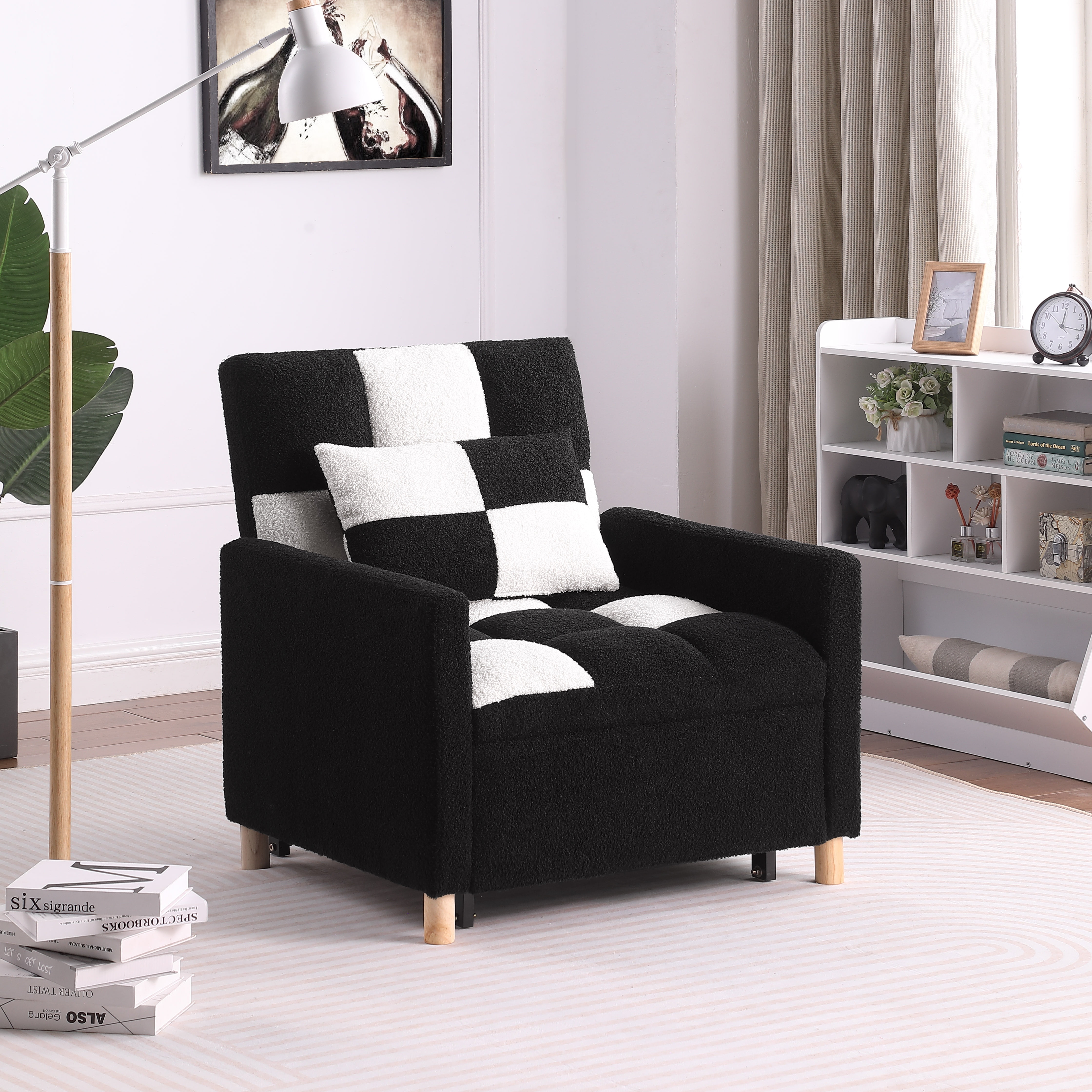 HESTINYSU Convertible Sleeper Sofa Chair Bed, Adjustable Chair with ...