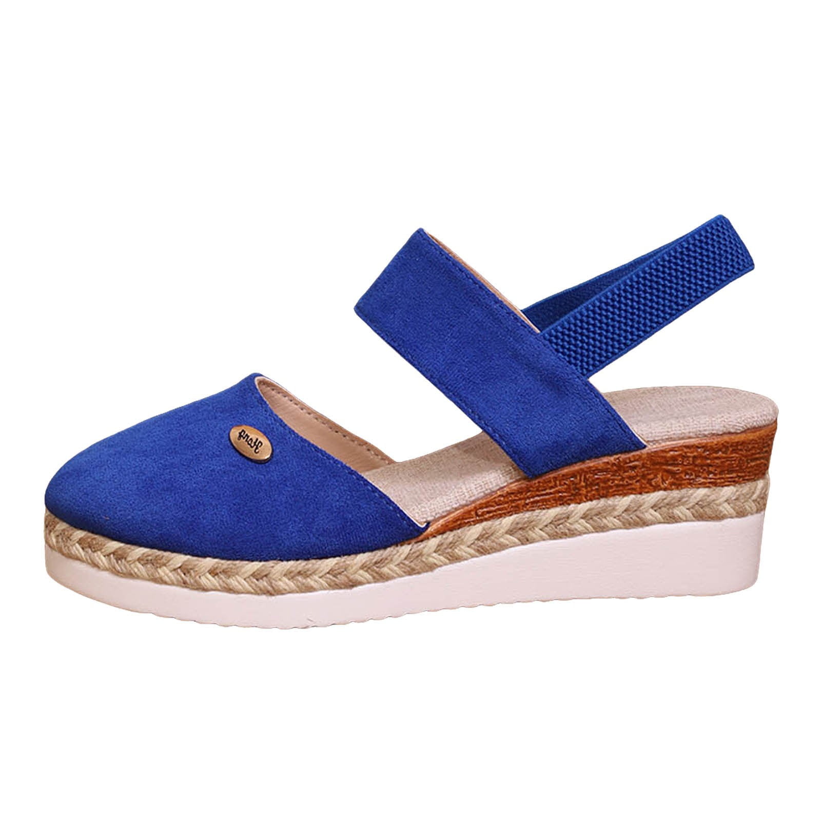 HETEH Closed Toe Platform Sandals Women Espadrilles Wedge Anti-Slip ...