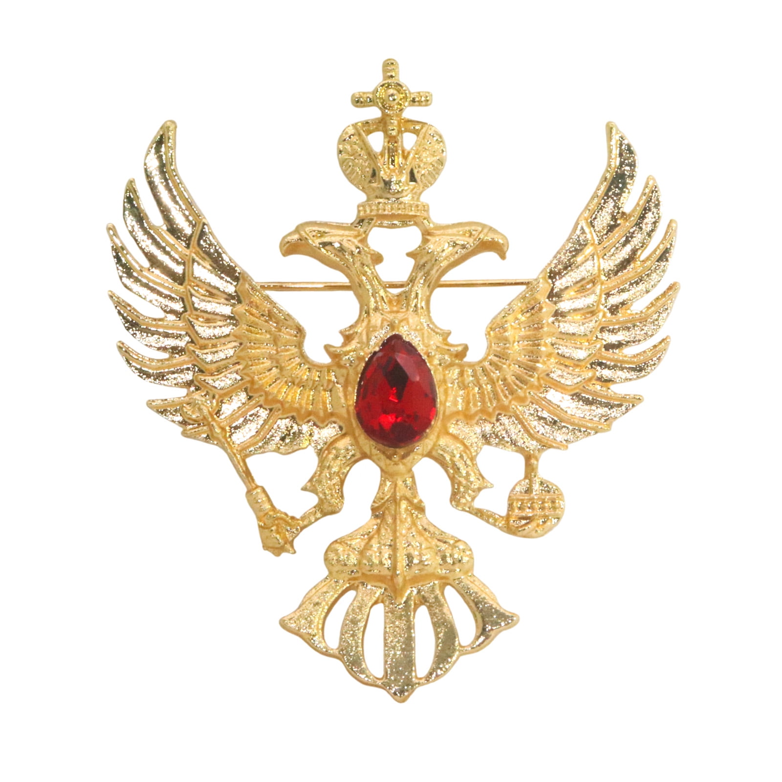 HETICA Gold Two Headed Eagle Brooch for Men Women Pin Animal Lapel Pin ...