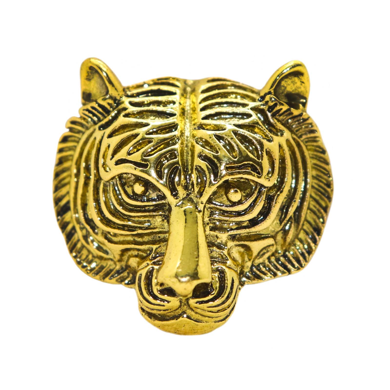 HETICA Gold Vintage Tiger Head Brooch Pins Animal Lapel Pin Safety Pin ...