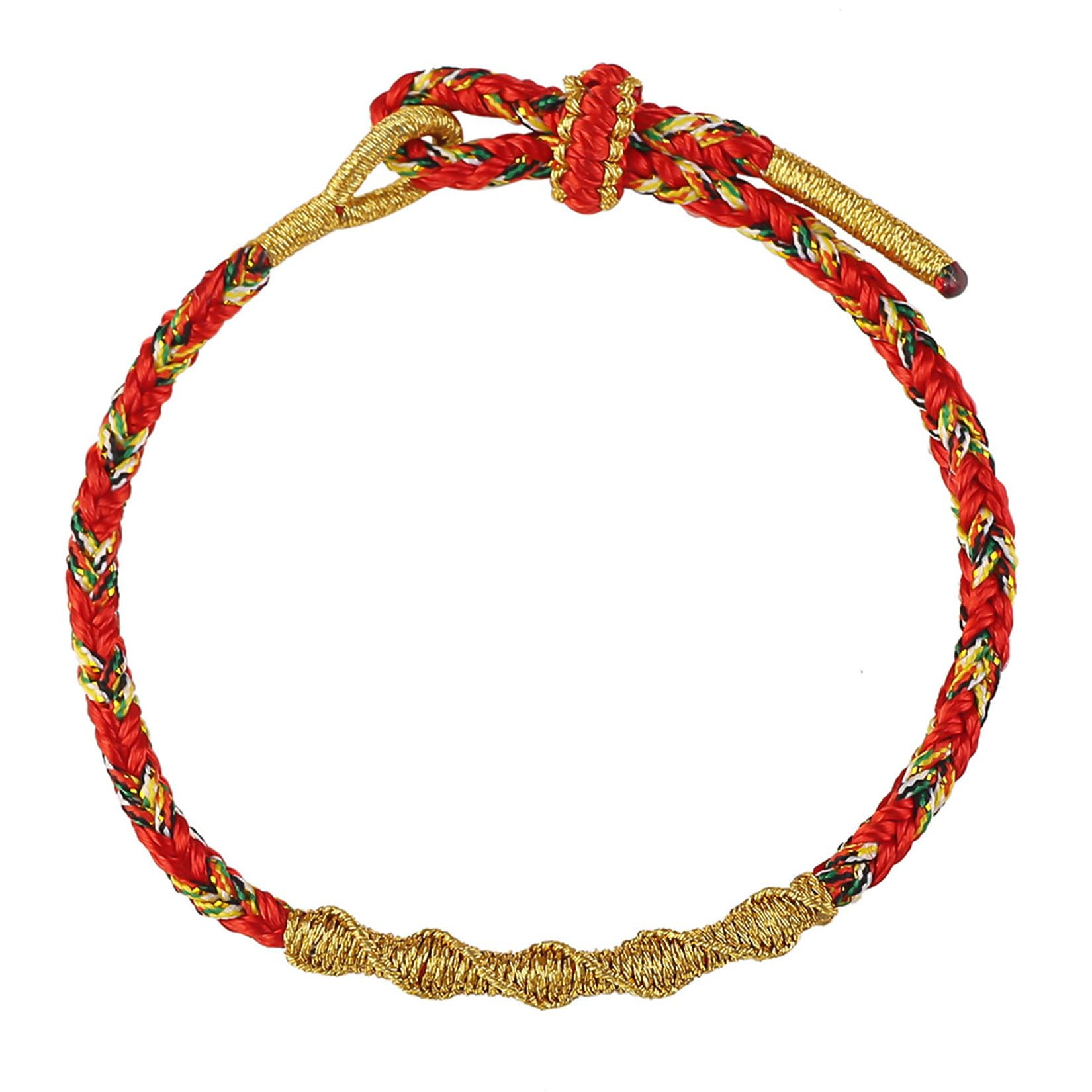 HETICA Red String Bracelet Adjustable Gold Red Handmade Braided Rope ...