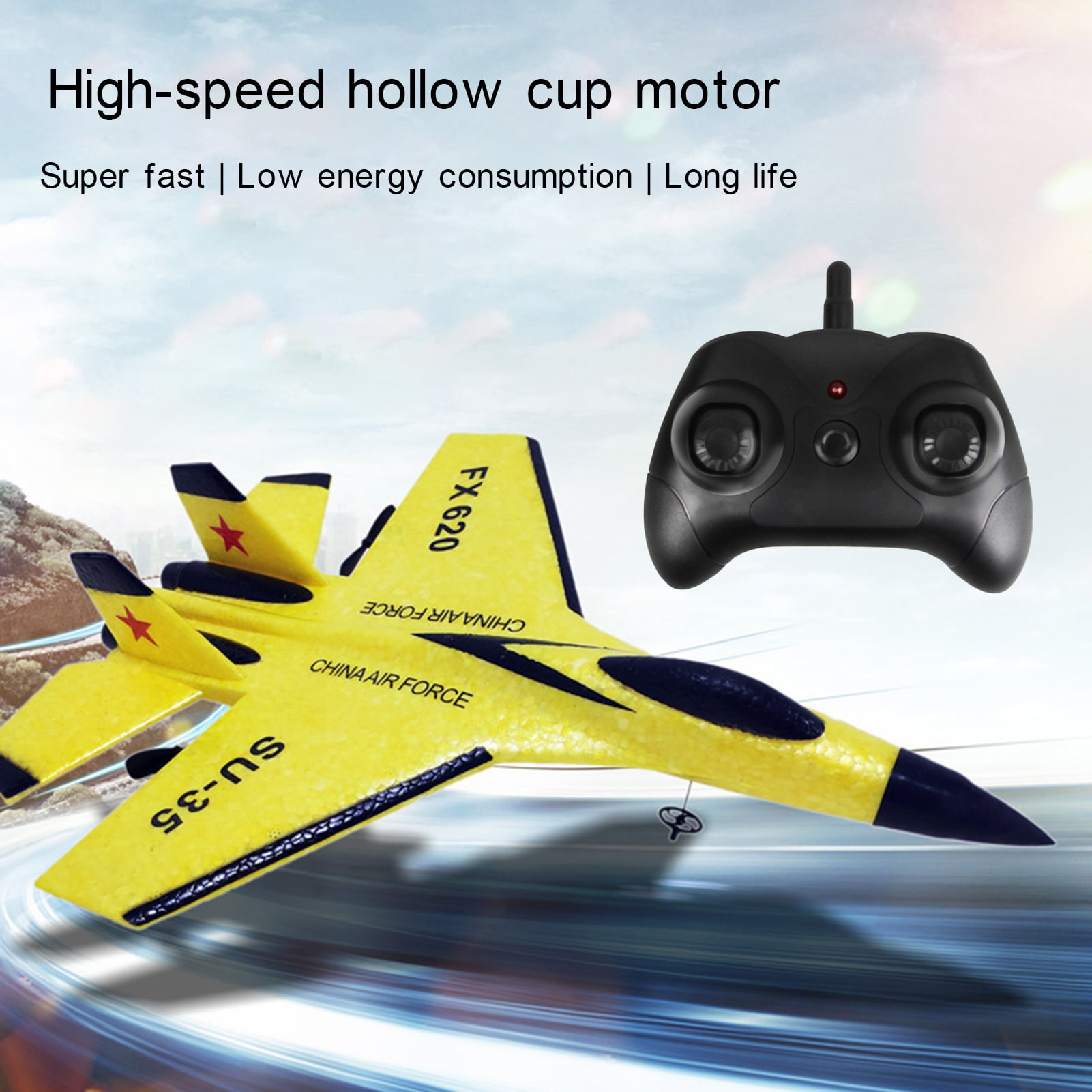 HEVIRGO 1 Set Electric RC Aircraft Toy, Shockproof 2.4G Glider Stable ...