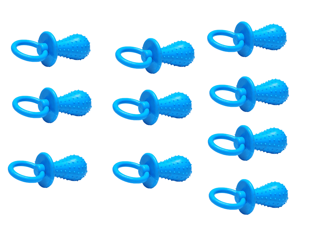 HEVIRGO 10 Pack Pet Mini Bite Resistant Bell Rubber Pacifier Shape Dog ...