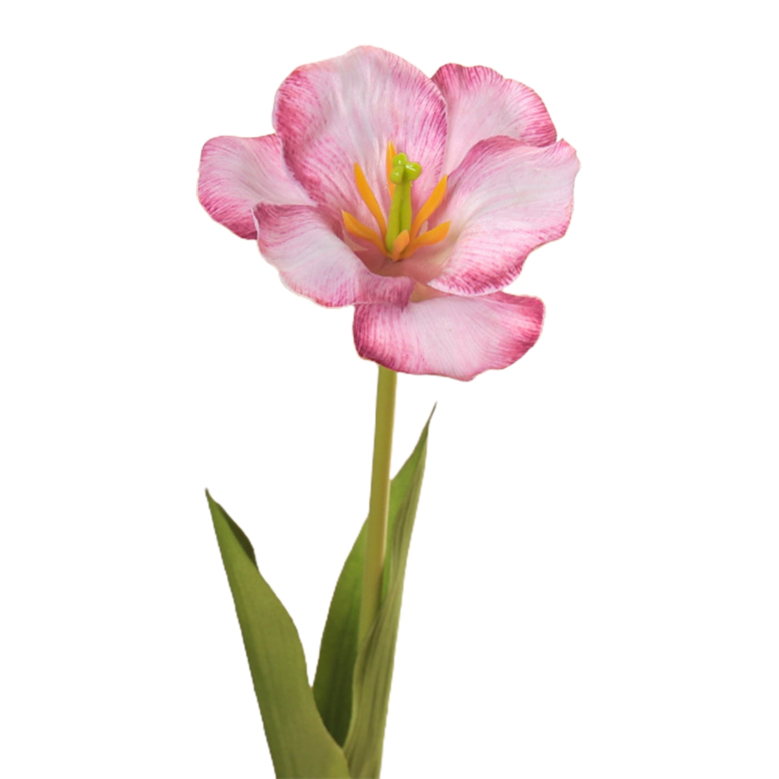 HEVIRGO 11PCS Artificial Opening Tulip with Stem Realistic Fake Silk ...