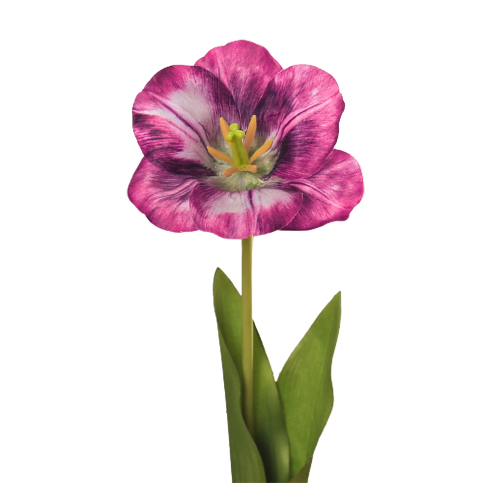 HEVIRGO 11PCS Artificial Opening Tulip with Stem Realistic Fake Silk ...