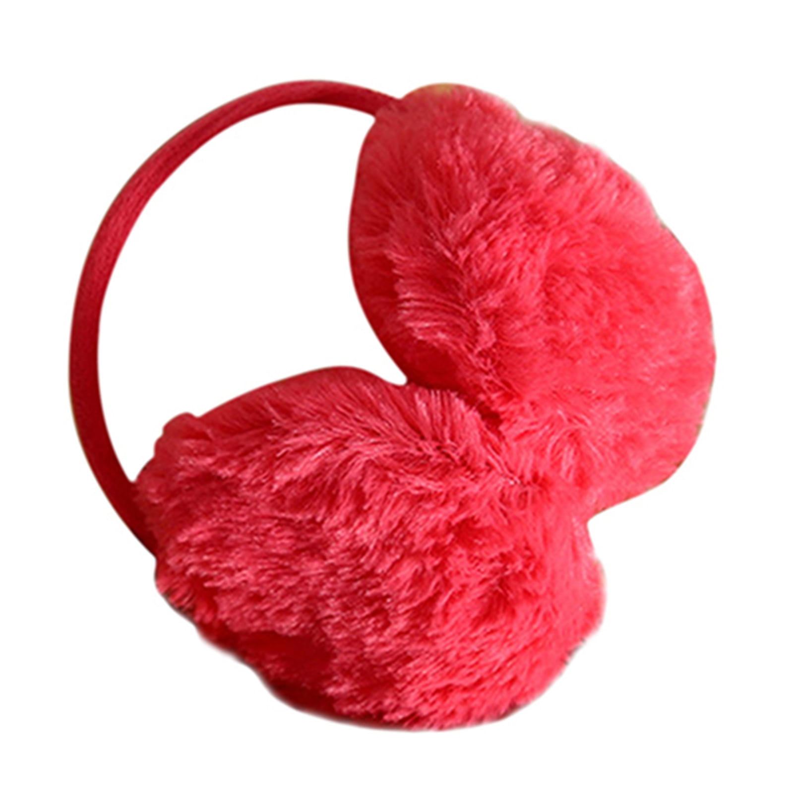 HEVIRGO 11PCS Soft Warm Solid Color Plush Knit Earmuff for Outdoor,Red ...