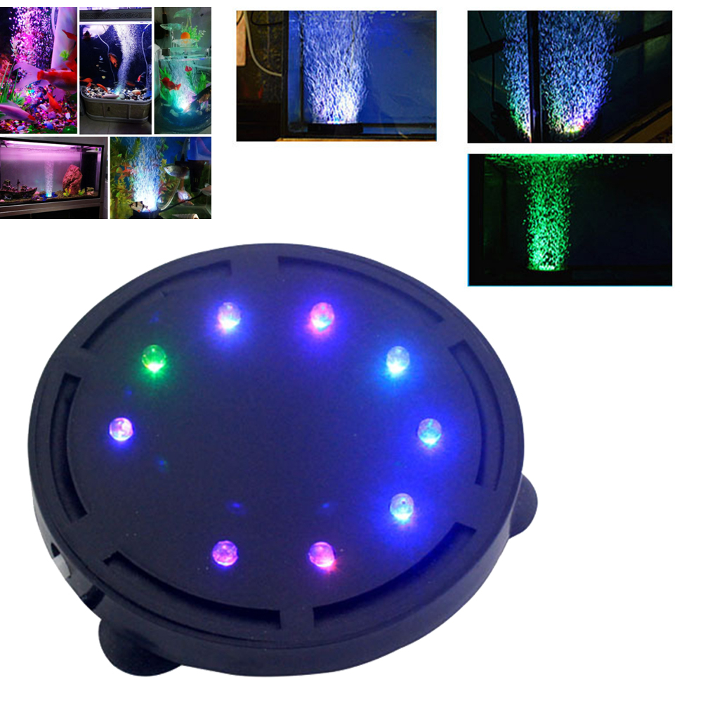 HEVIRGO 12 LEDs Fish Tank Oxygen Colorful Bubble Lamp, Aquarium ...