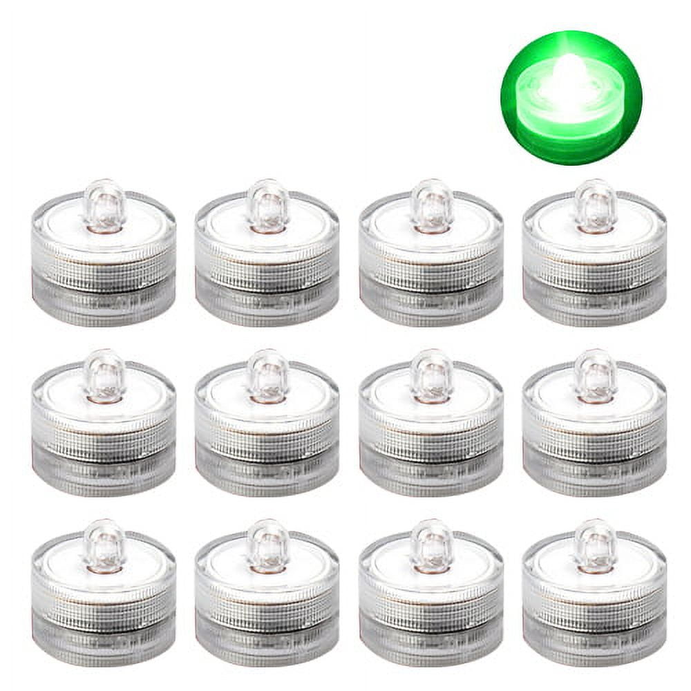 HEVIRGO 12Pcs Submersible Waterproof Wedding Tea Candle Lamp Battery ...