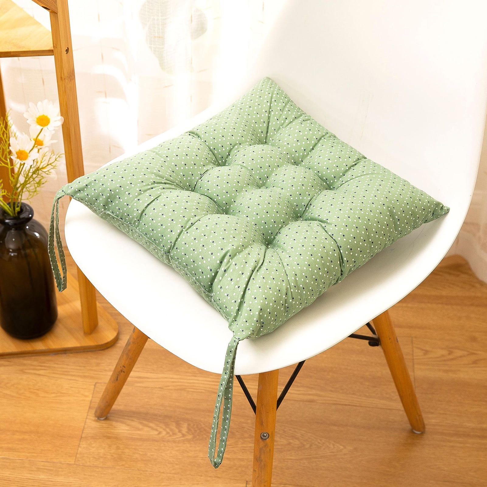 HEVIRGO 14/16 Inch Chair Cushion Mat High Rebound Comfortable Flowers ...