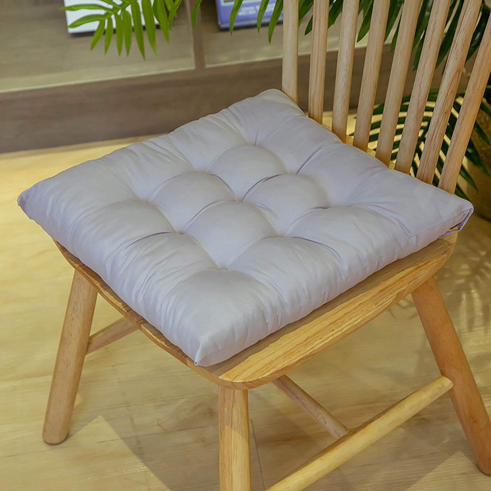 HEVIRGO 16x16 Inch Chair Cushion Solid Color Non-Skid Polyester Rocking ...