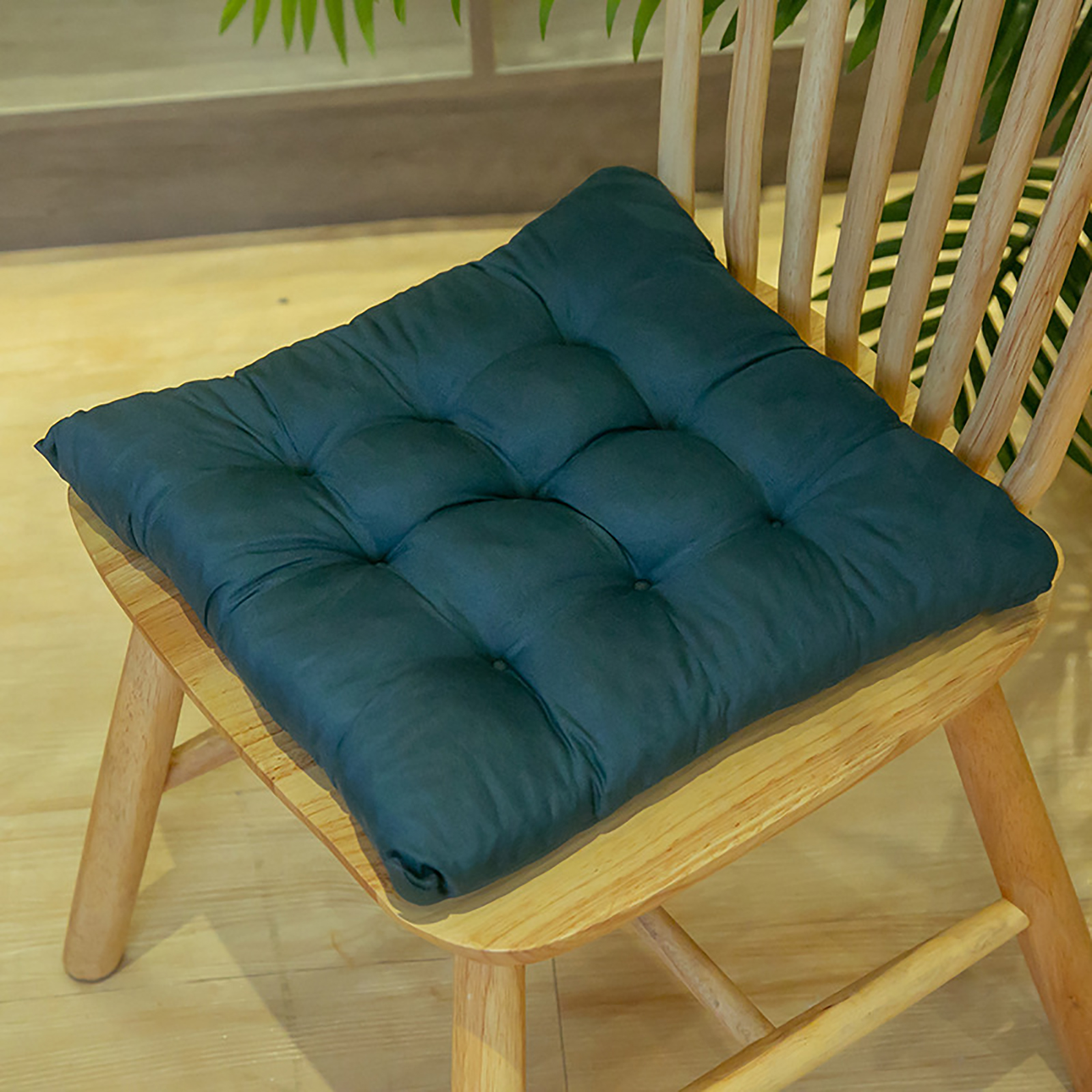 HEVIRGO 16x16 Inch Chair Cushion Solid Color Non-Skid Polyester Rocking ...