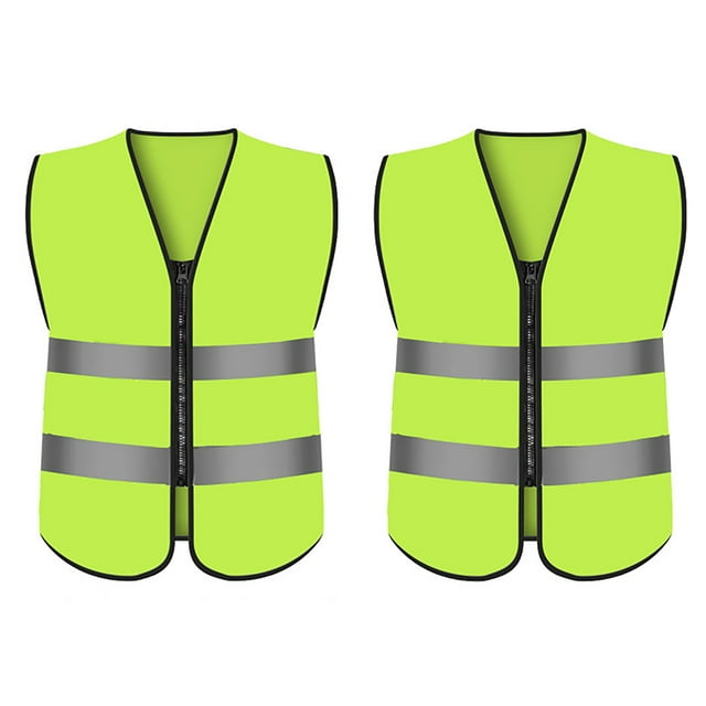 HEVIRGO 2 Pack Reflective Vest, 2Pcs High Visibility Safety Vest ...